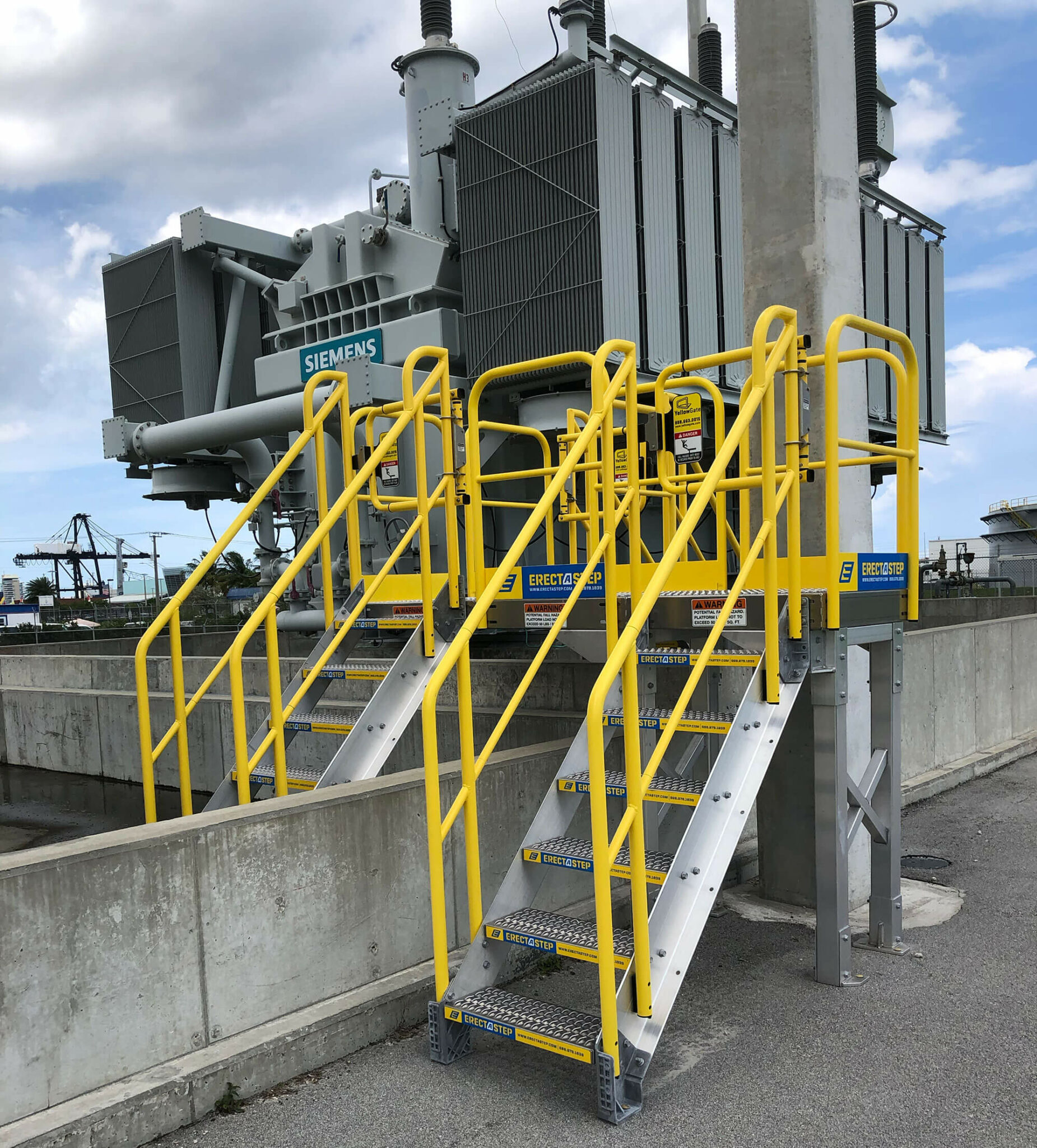 Crossover stairs for multiple containment walls with Safety Gates ...