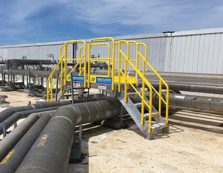 delete ES Rooftop ColdStorage 4-Step 2-Platform Pipe Crossover - ErectaStep