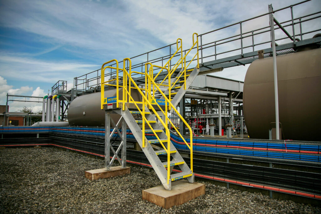 ErectaStep Stair Access Over Pipes - ErectaStep