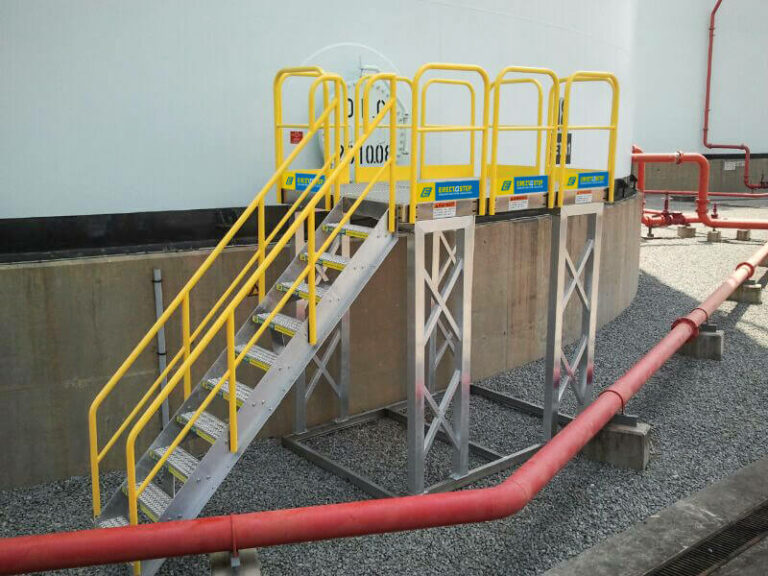 Erectastep 10-step to platform around tank - ErectaStep