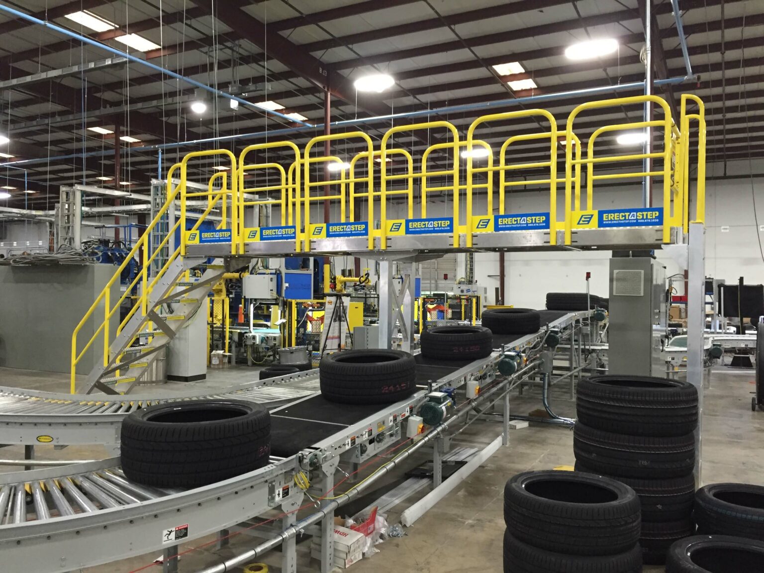 Conveyor Crossover Stairs & Platforms | ErectaStep Prefabricated Stairs