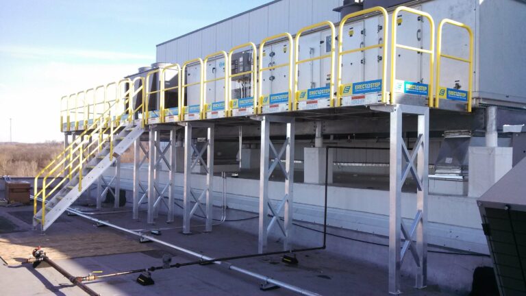 Erectastep crossover stairs and access platform - ErectaStep