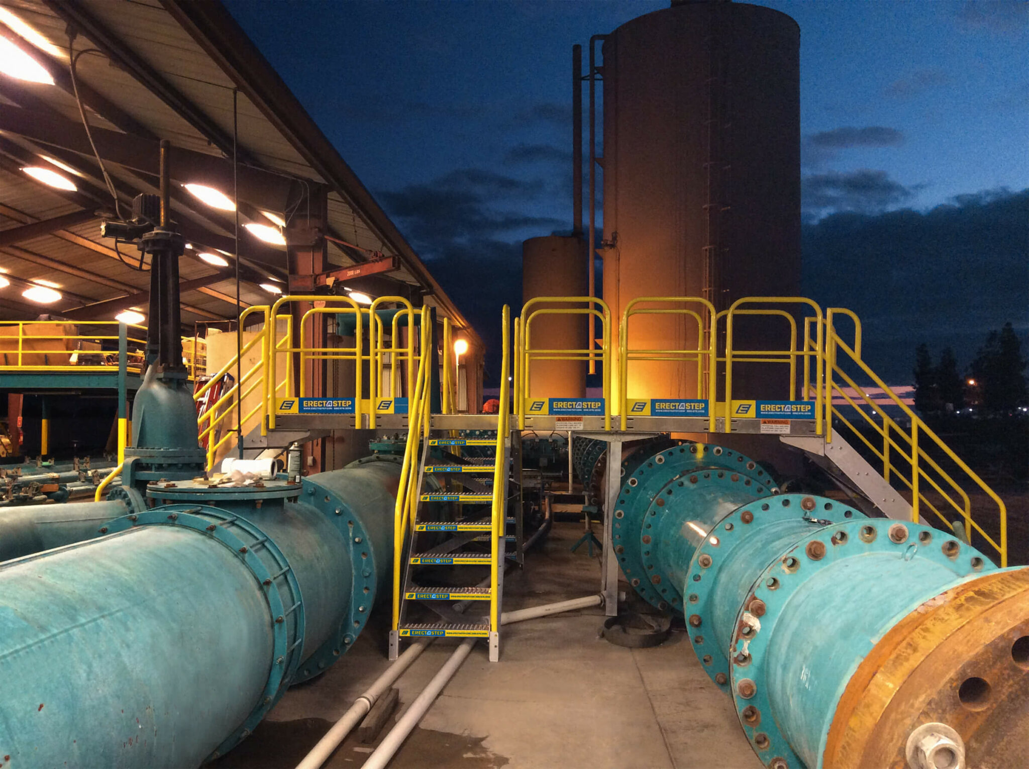 Erectastep multidirectional crossover industrial stairs at Porterville ...