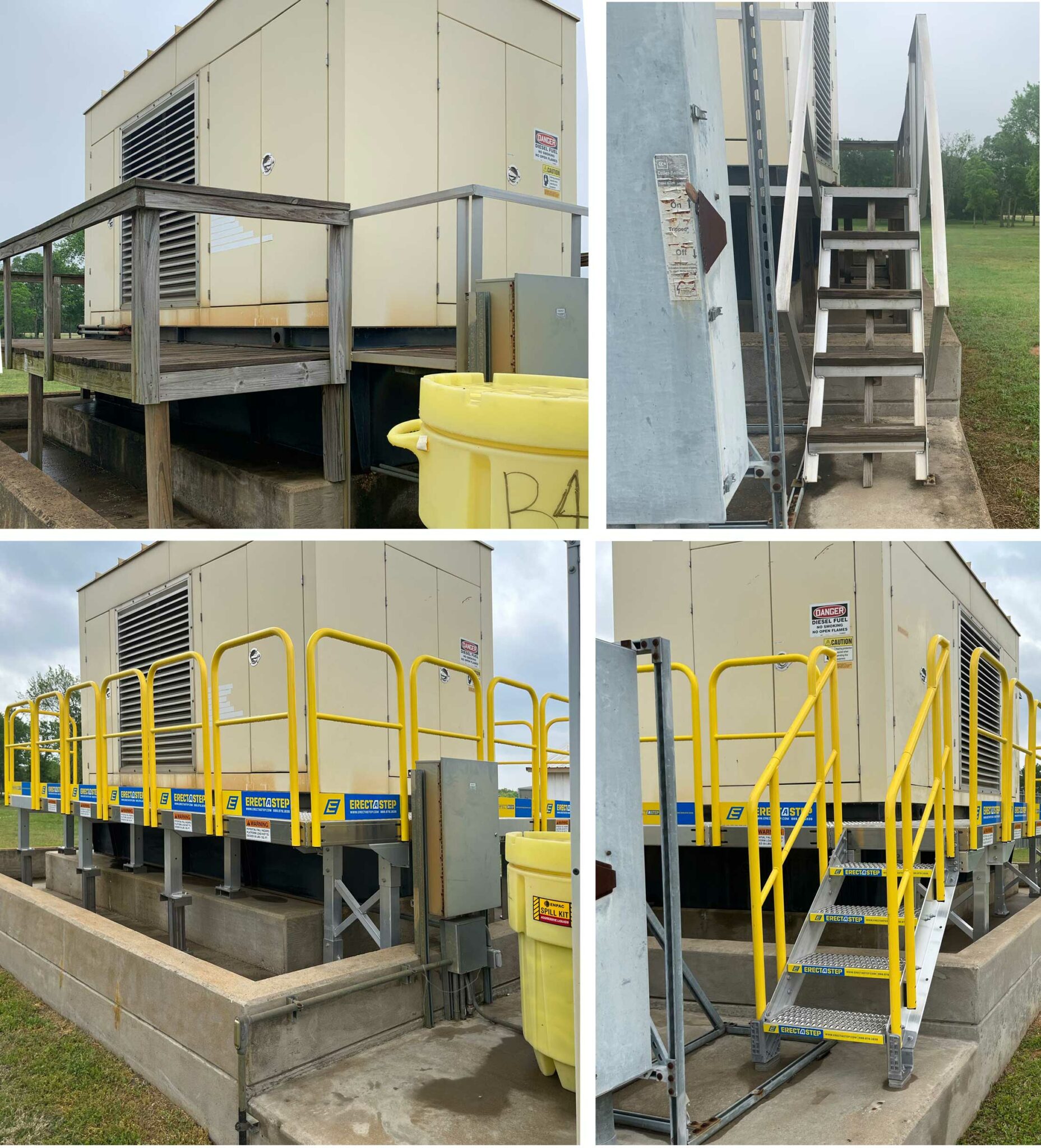 Generator Access Platform - Before and After - ErectaStep