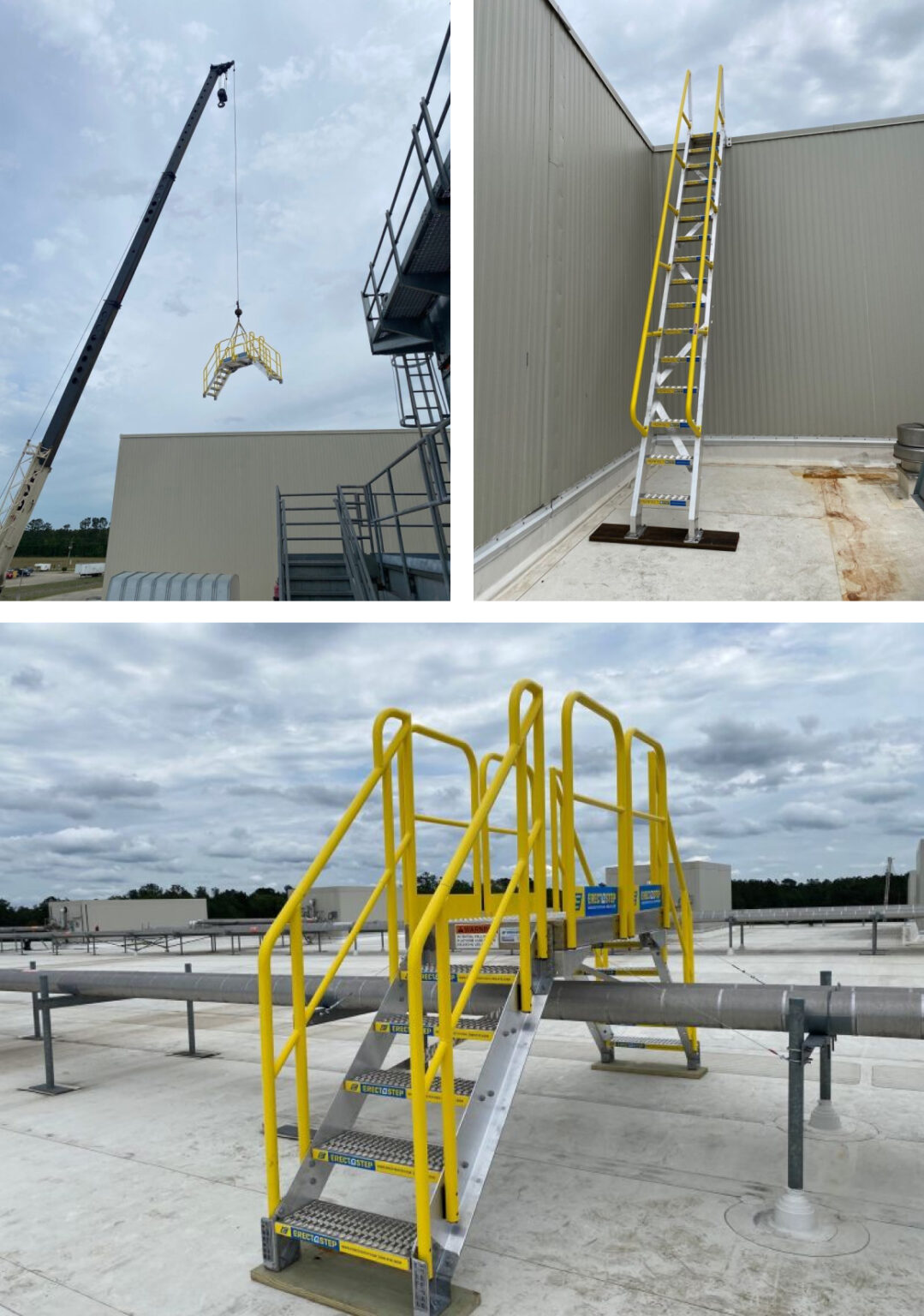Simple solutions for complex safety needs, Fooftop Stairs and crossover stairs - ErectaStep