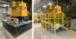 Access stairs installation for backup generators - ErectaStep