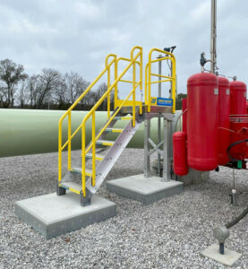 Access stairs with handrails for valve access - ErectaStep