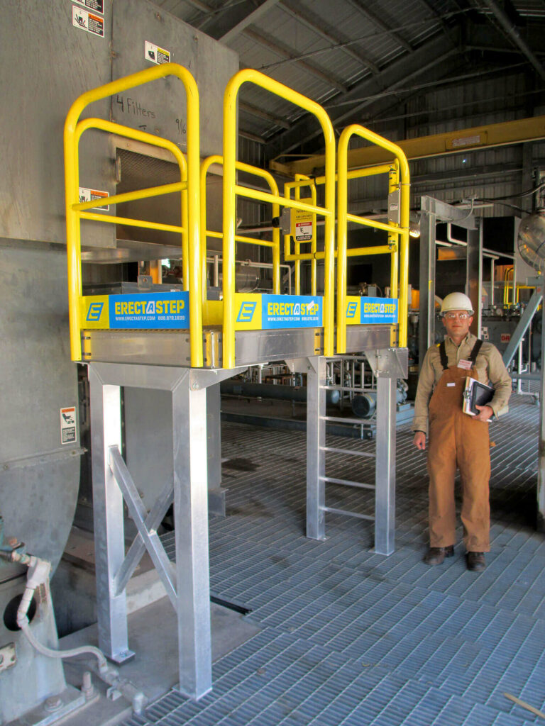 equipment fixed access ladder & platform installation - ErectaStep