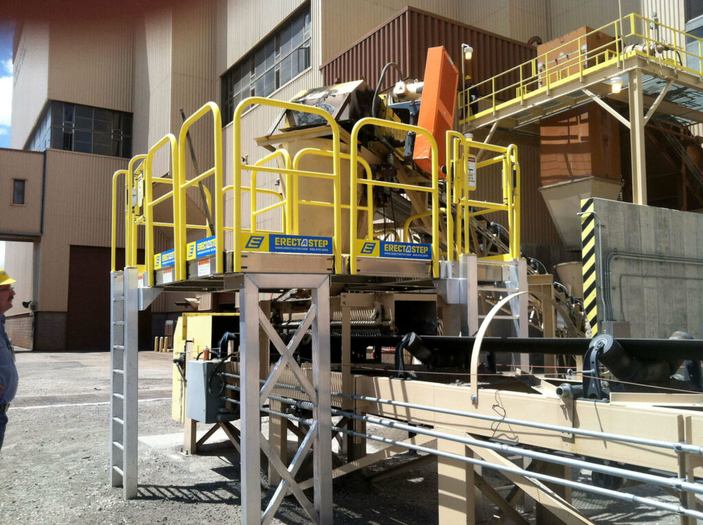 equipment feeder access safety platform - ErectaStep