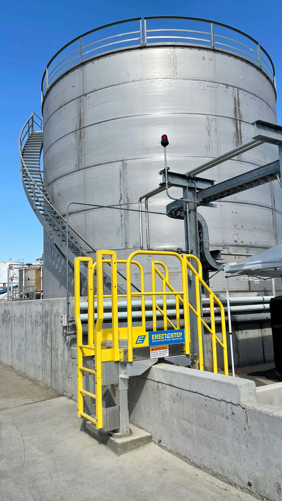 Tank farm retaining wall crossover stair installation for Procter ...