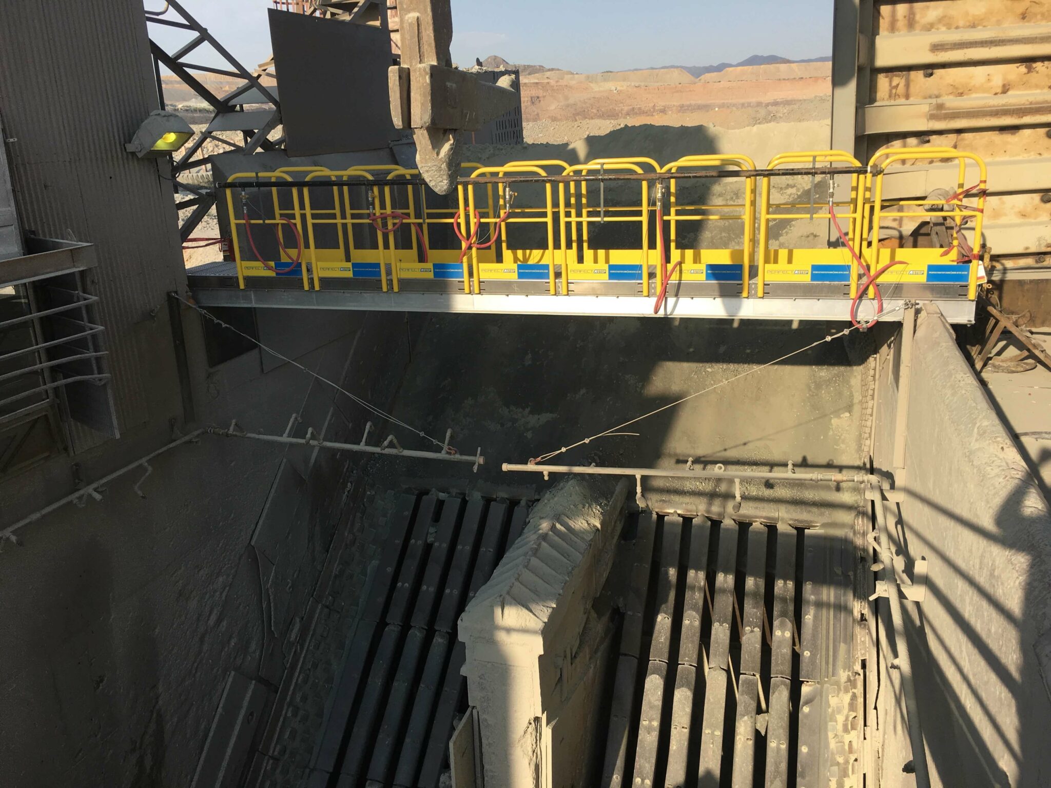 Metal Work Platform Safety Bridge Installation - ErectaStep