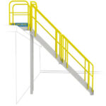 Rooftop stairs, crossovers, catwalks non-penetrating mounted solutions